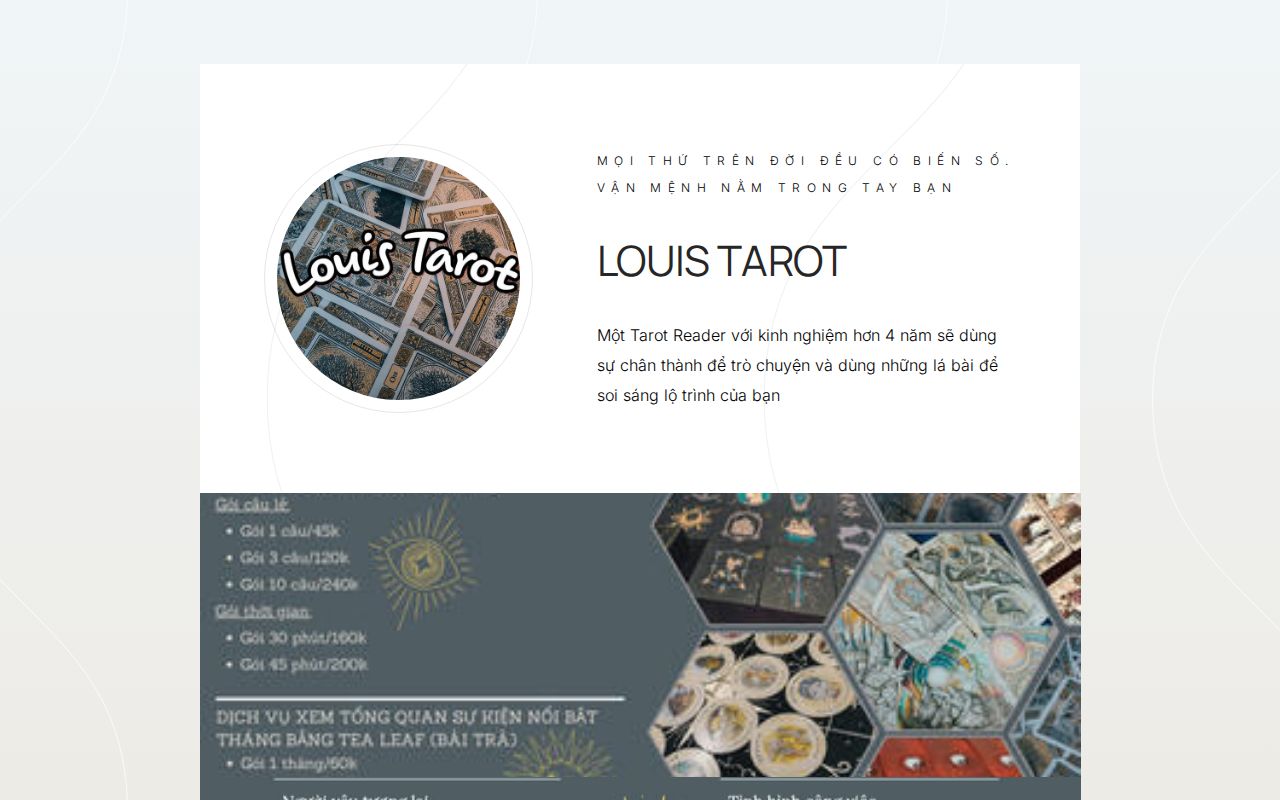 Louis Tarot - Nơi lắng nghe trái tim bạn